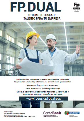 “FP dual de Euskadi: talento para tu empresa” | Confebask